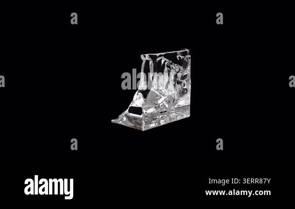 Clear water splashing around in closed invisible cube shape Stock Video ...