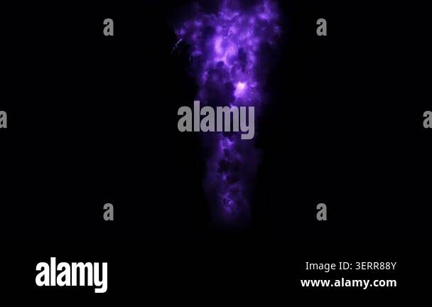 Raging purple magic smoke rising up to the sky Stock Video Footage - Alamy