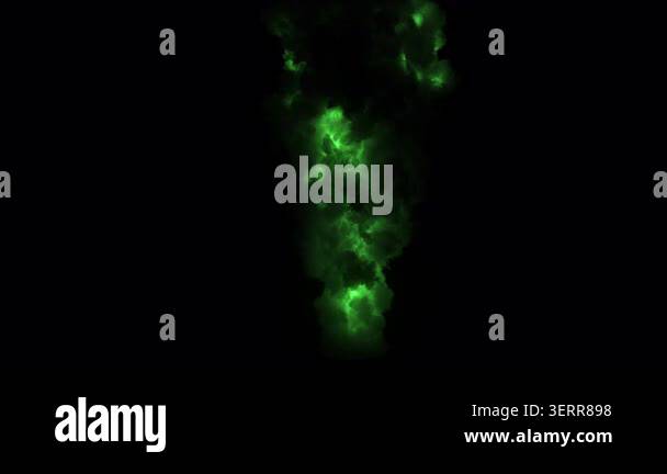 Blazing green magic smoke rising up Stock Video Footage - Alamy