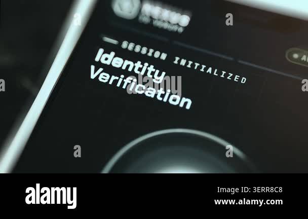 Identity Verification session initialized on device screen Stock Video ...