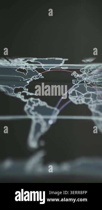 Real-time world map visualizing ongoing cyber threats Stock Video ...
