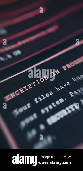 Active encryption and malicious behavior detected Stock Video Footage ...