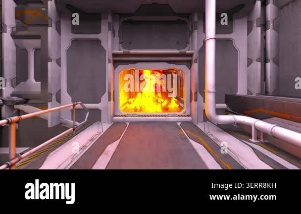 3D rendering of the aisle Stock Video Footage - Alamy