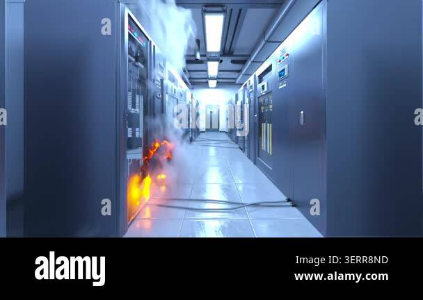 3D rendering of the server room Stock Video Footage - Alamy
