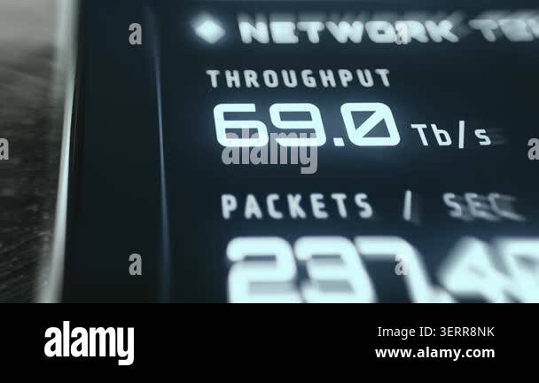 Network performance metrics Throughput and Packets per second Stock ...
