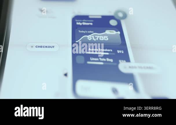 E-commerce application interface focusing on sales metrics and product ...