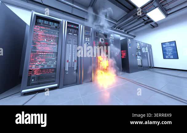 3D rendering of the server room Stock Video Footage - Alamy