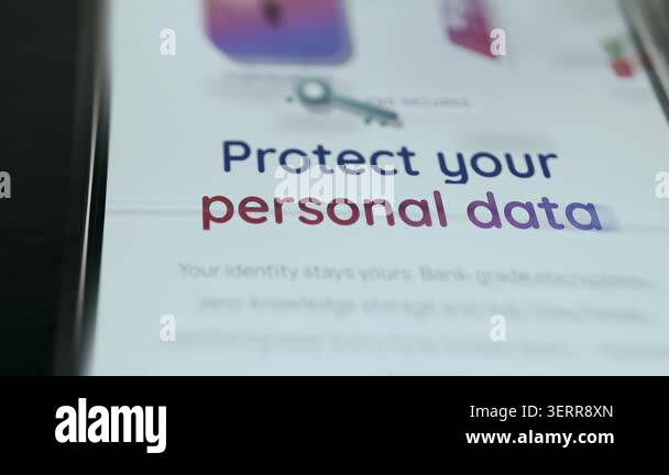 Protect your personal data educational screen Stock Video Footage - Alamy