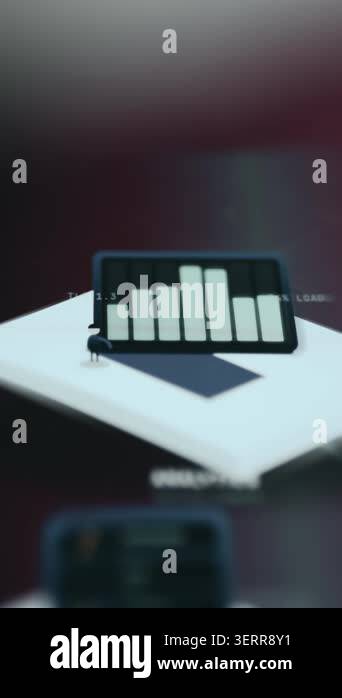 Progress indicator animation on electronic display Stock Video Footage ...