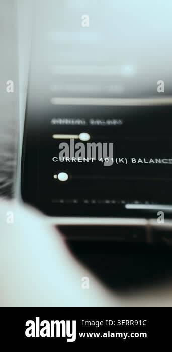 401K retirement savings calculator with a slider to input personal ...
