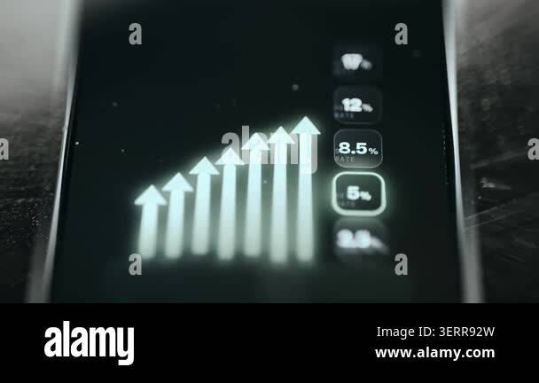 Business Performance Chart Featuring 12 percent Growth Rate Stock Video ...