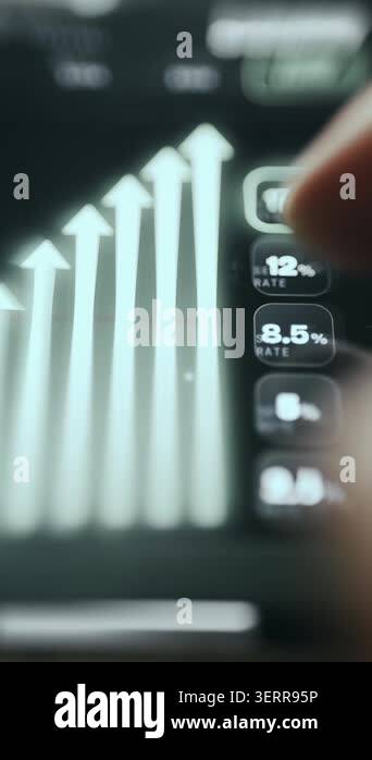 Financial Growth Scenario with 8.5 Percent Annual Return Stock Video ...