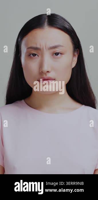 Face portrait of beautiful chinese woman visiting plastic surgeon face ...