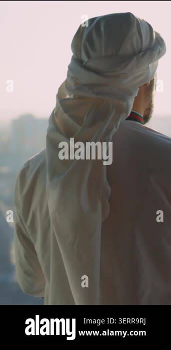 Arabic Young Businessman Walking into Office Cabinet Looking through ...