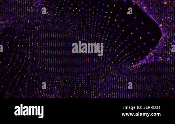 4K Glowing Purple Particles Flowing Abstract Digital Motion Background ...