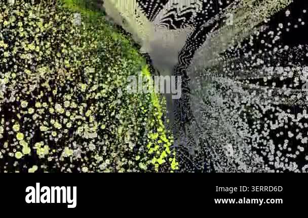 Abstract Particle Background with Yellow and White Glowing Spheres ...