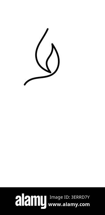 Continuous line animation of a burning candle icon Stock Video Footage ...