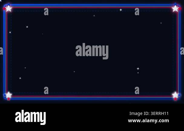 Star Decorated Celebration Frame Animation Featuring Symmetrical ...