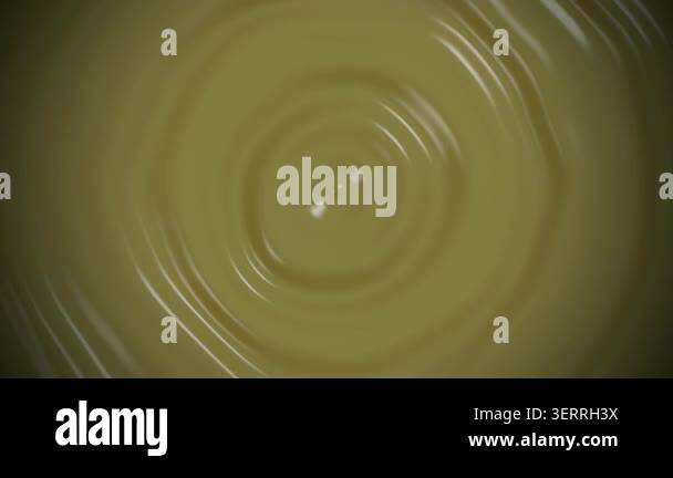 Slow motion top view of concentric ripples swirling in a thick, smooth ...
