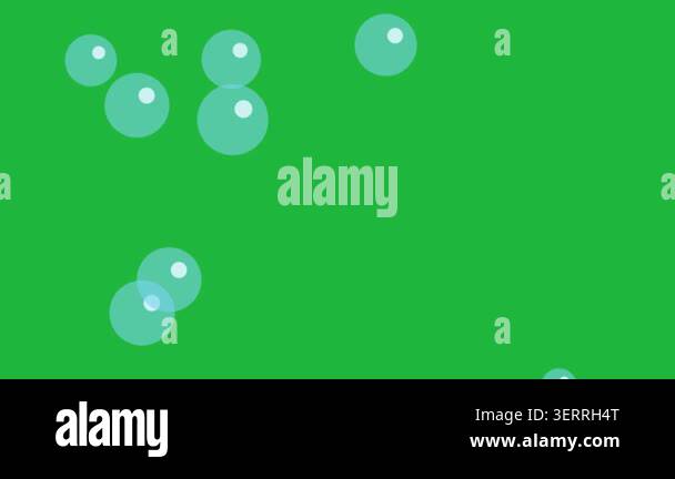 A seamless looping 2D vector animation of simple blue cartoon bubbles ...
