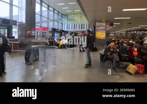Istanbul, Turkey - 5 Dec 2025: Time lapse of passengers sitting and ...