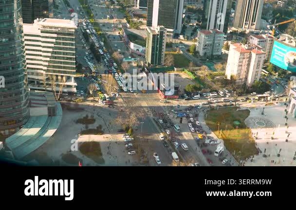 Istanbul, Turkey - 1 September 2025: Time lapse of rush hour traffic in ...
