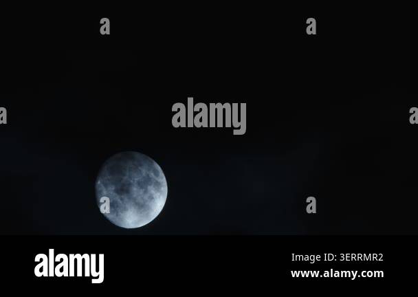 Full Moon in Sky in Dark Clouds at Night Stock Video Footage - Alamy