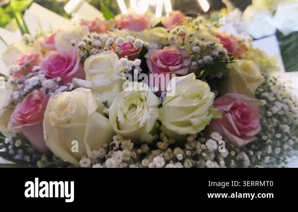 Letter Better Together with Colorful Wedding Flowers Stock Video ...