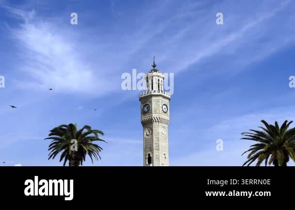 Historical Clock Tower in Izmir Turkey Stock Video Footage - Alamy