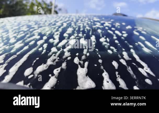 Car Washing Pure Foam and Water Stock Video Footage - Alamy