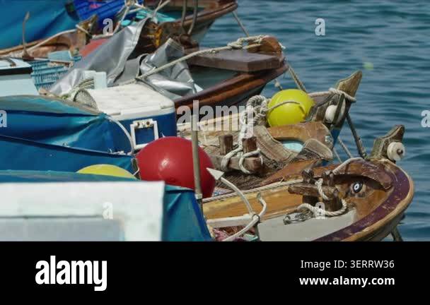 Fishing Boats and the Sea in Small Town in Turkey Stock Video Footage ...