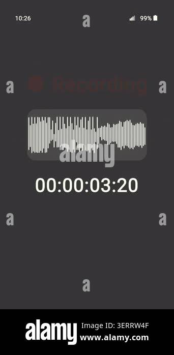 Vertical video animation of a voice message on a smartphone screen ...