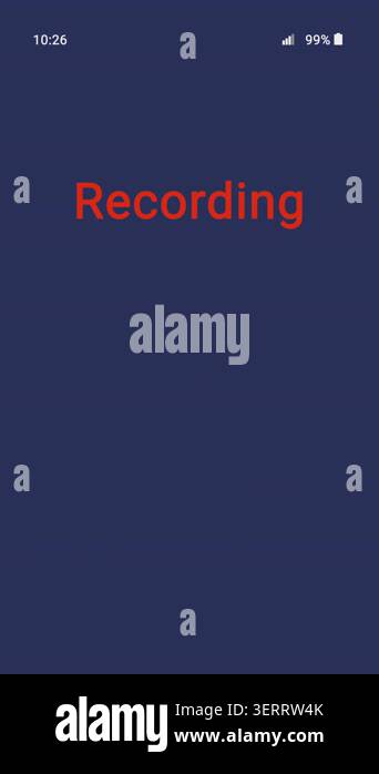 Vertical video animation of a voice recording app on a smartphone ...