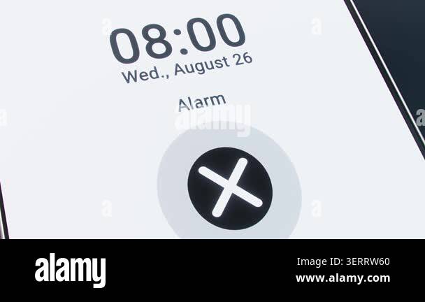 Video animation of a smartphone with an alarm ringing on the smartphone ...