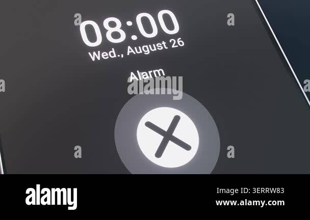 Video animation of a smartphone with an alarm ringing on the smartphone ...
