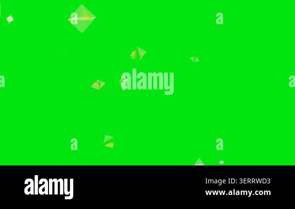 Falling 3D Geometric Shapes Animation on Green Screen Stock Video ...
