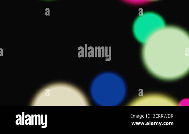 Vibrant Abstract Bokeh Light Orbs on Black Background Stock Video ...