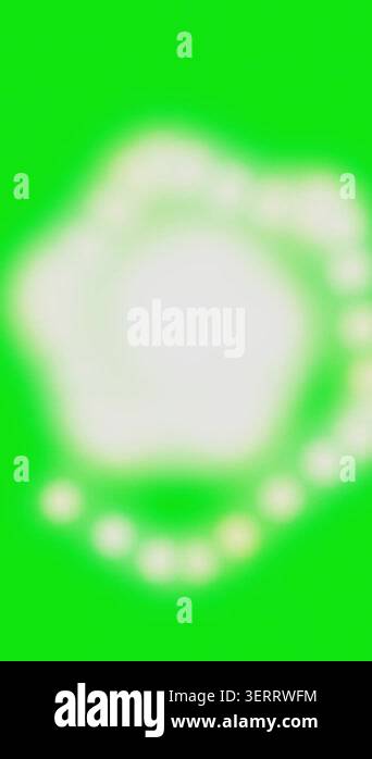 Spinning White Glowing Shape on Green Screen Background Stock Video ...