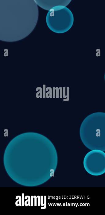 Abstract Floating Blue Bubbles Motion Background Stock Video Footage ...