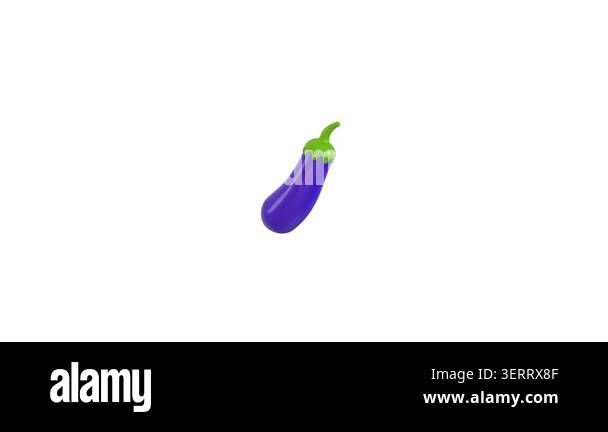 Eggplant Icon 3d animation concept of Healthy vegetables icon animation ...