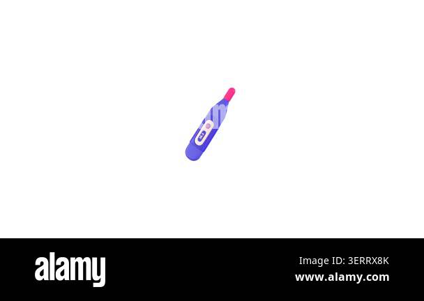 3D Digital Body Thermometer icon animation, Body temperature measuring ...