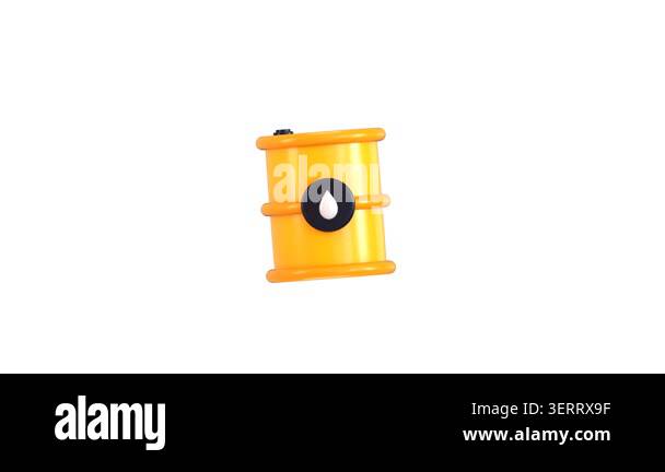 Barrel of oil drum container icon animation 3d render Stock Video ...