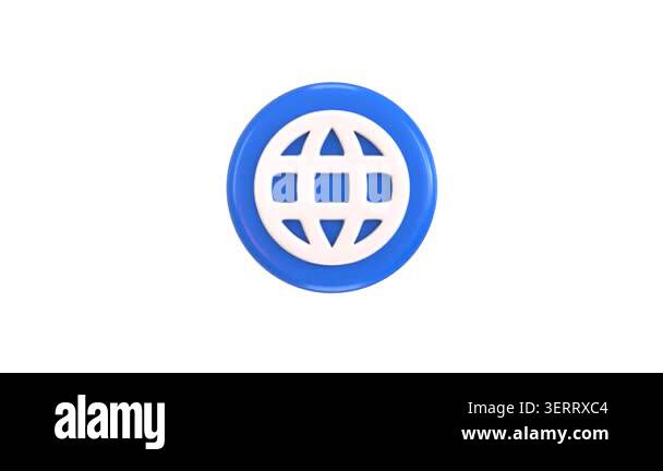 3d world wide web browser icon animation Stock Video Footage - Alamy