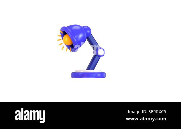Table office lamp icon animation, desk lamp electric lamp with light ...