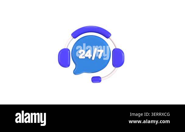 Call center animation, online customer support, 24/7 customer support ...
