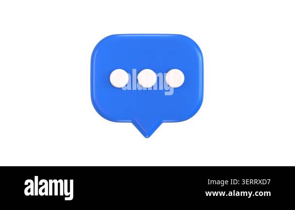 3D speech bubbles symbol for chat on social media icon animation Stock ...