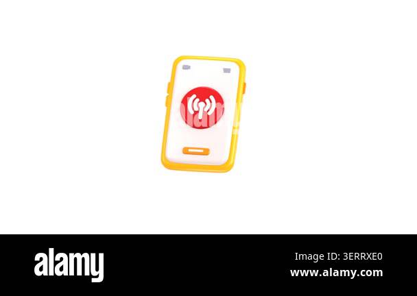 Smart phone with Radio antenna network icon animation concept of phone ...