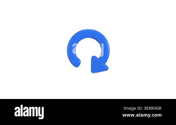 Refresh Icon, Reload Icon, Rotation Arrows Symbol 3d animation Stock ...