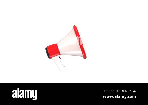 Loudspeaker 3D Megaphone animation Stock Video Footage - Alamy