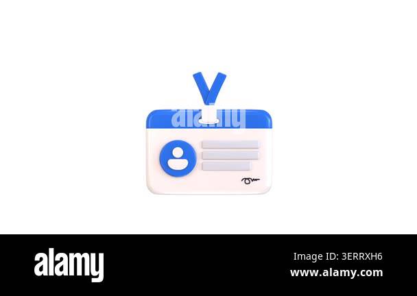 3d driver license, id card, plastic card icon 3d animation Stock Video ...